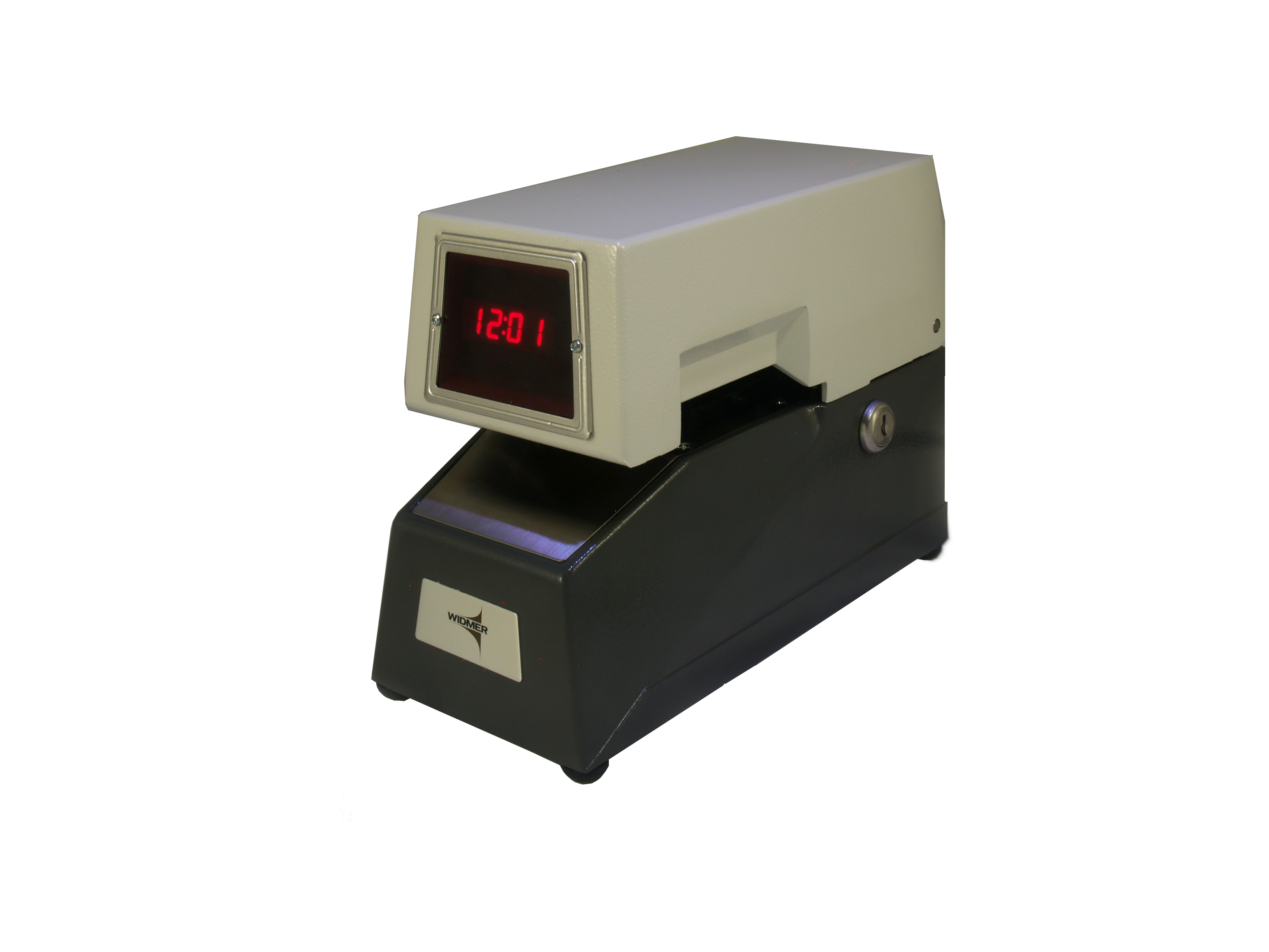Model T LED 3 Electronic Time Date Stamp Widmer Time Recorder